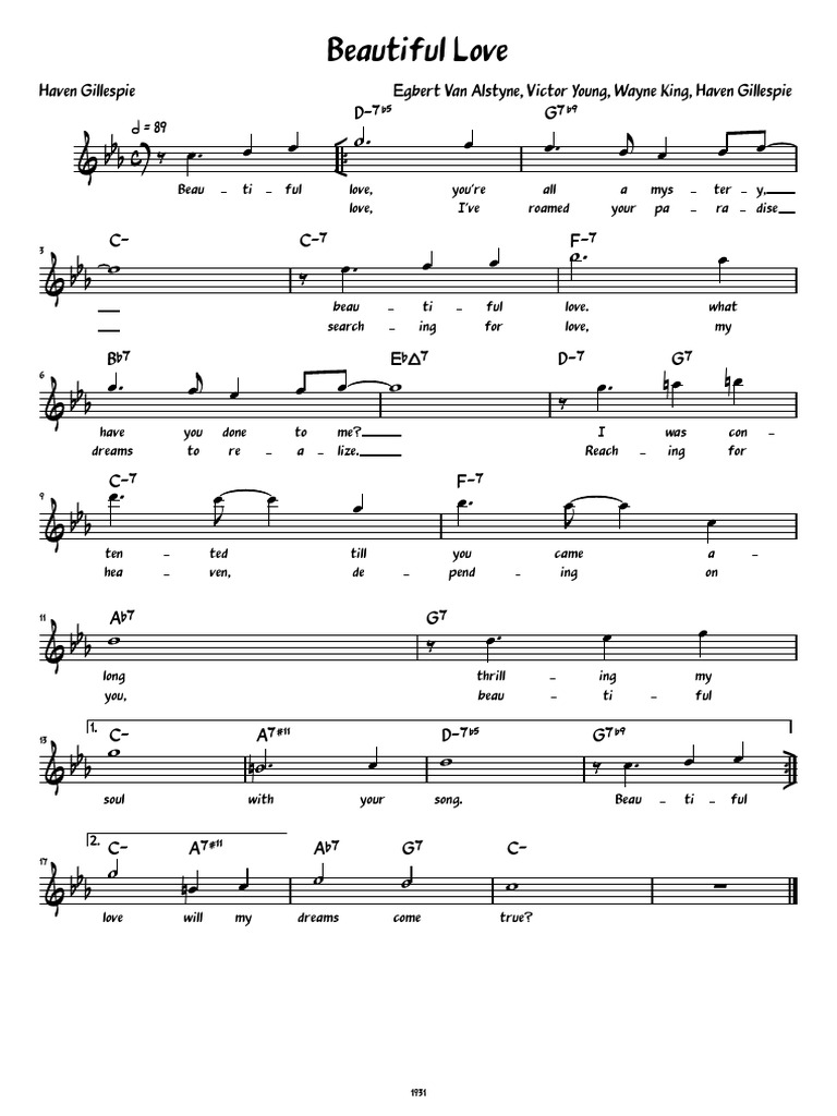 Beautiful Love | PDF | American Musicians
