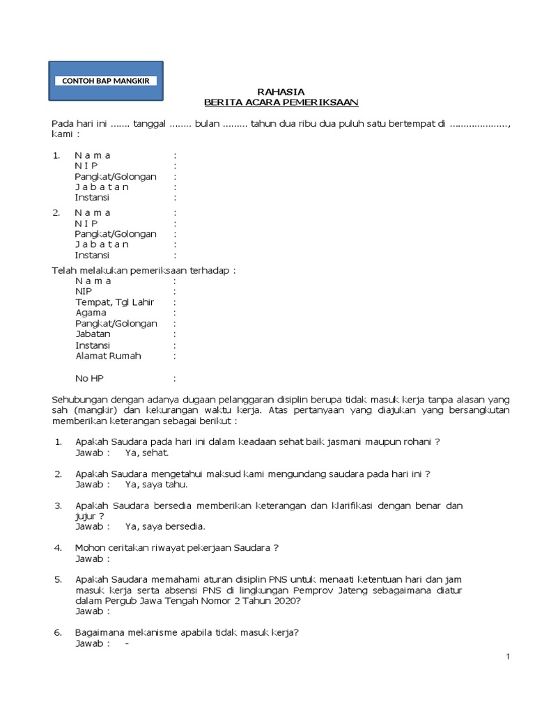 Pemeriksaan Disiplin PNS | PDF