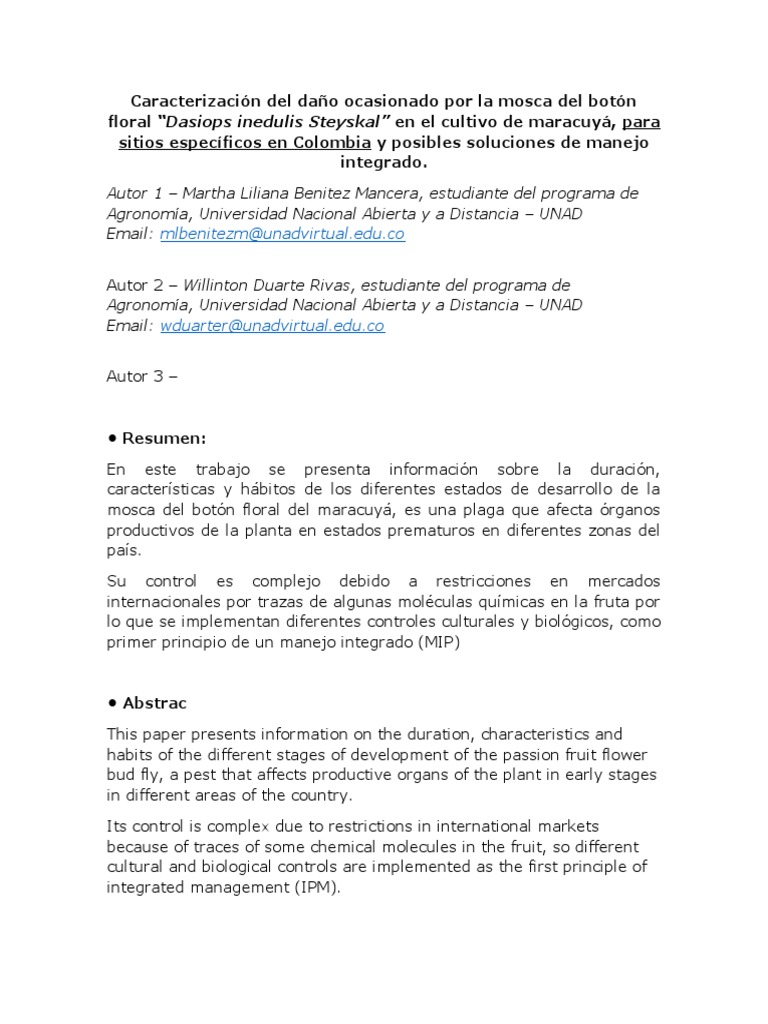 Fase 5 - POA-grupal | PDF | Agricultura | Mosca