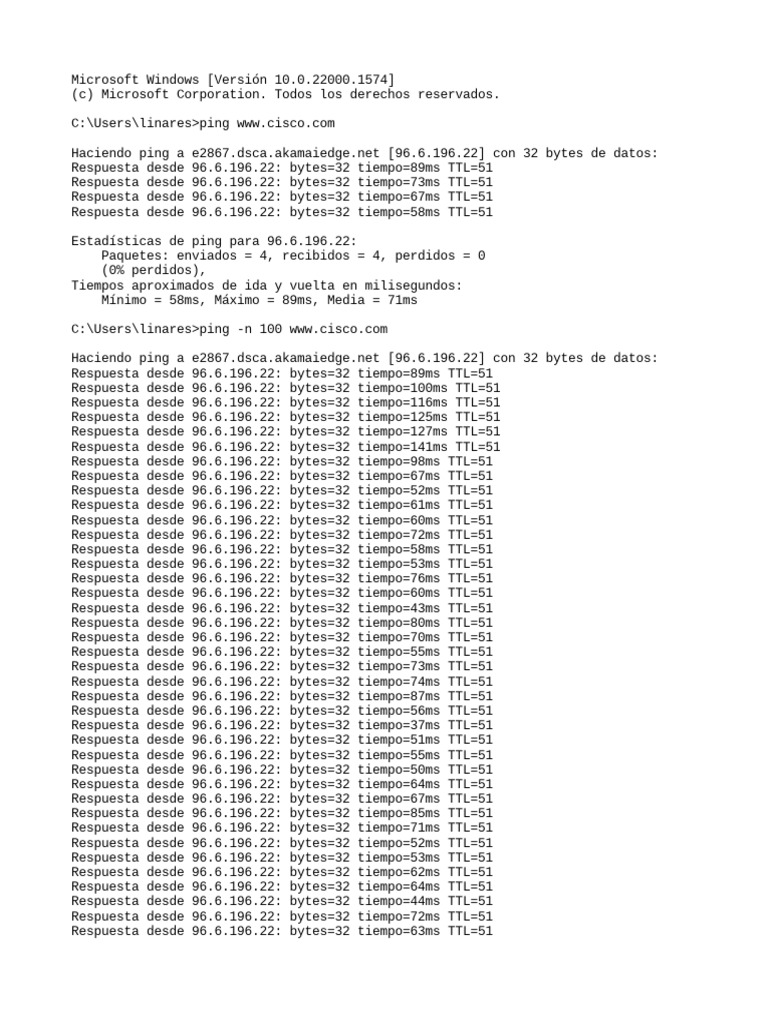 Tracert 2 | PDF | Protocolos de internet | Protocolos de comunicaciones