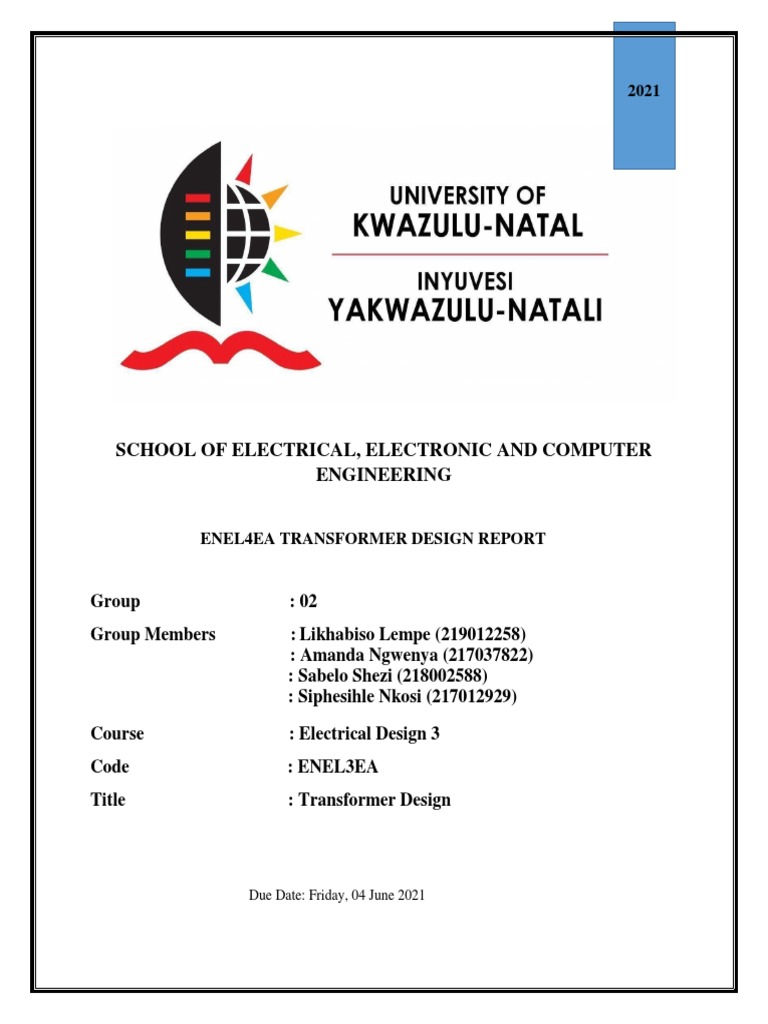 Final Report Transformer Design Section A PDF | PDF | Transformer | Alternating Current