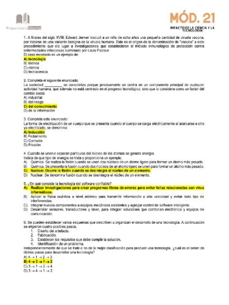 Guia Especial Modulo 21 | PDF