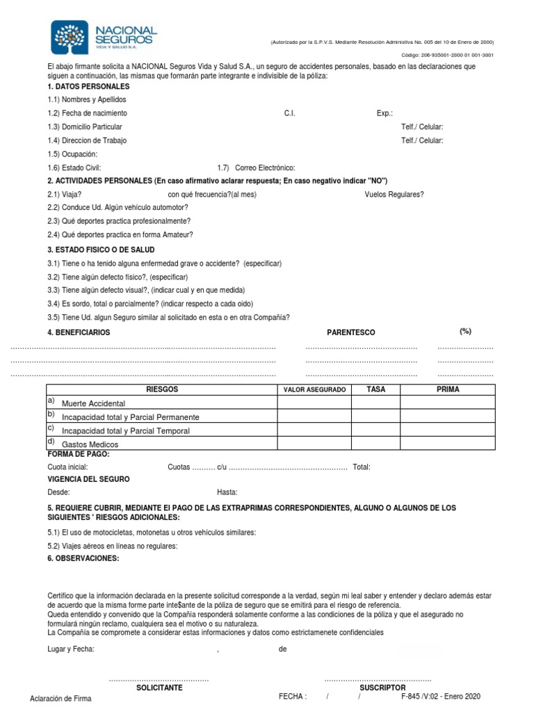 Formulario de Ap 2023 | PDF