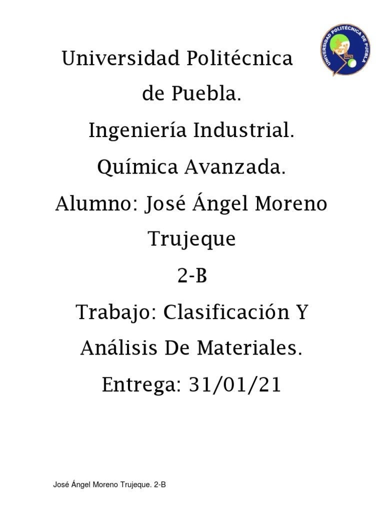 Clasificacion de Materiales | PDF | Termoplástico | Polímeros
