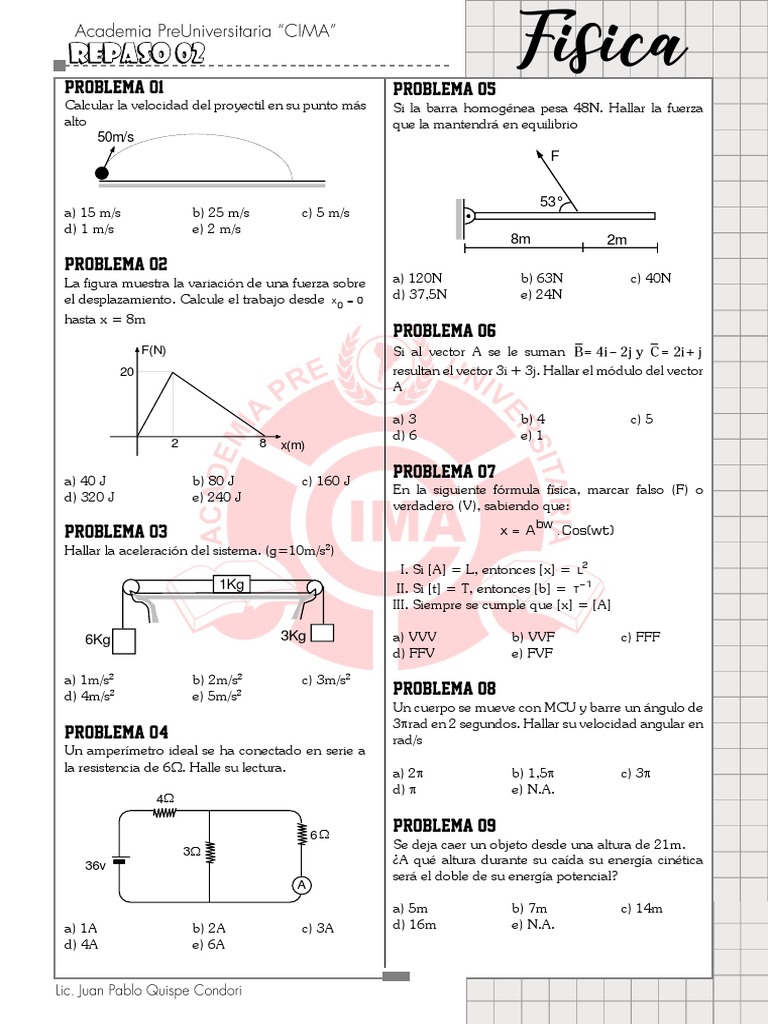 Fisica Repaso 2 PDF | PDF | Física Aplicada e Interdisciplinaria | Ciencias fisicas
