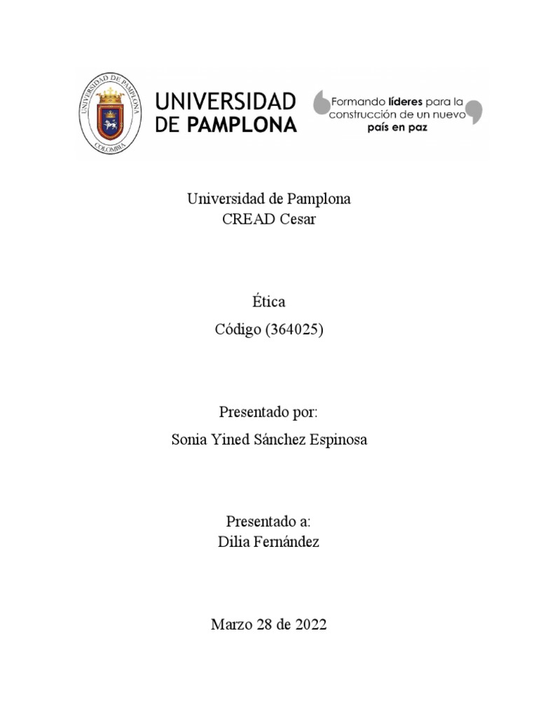 Universidad de Pamplona | PDF | Moralidad | Sicología