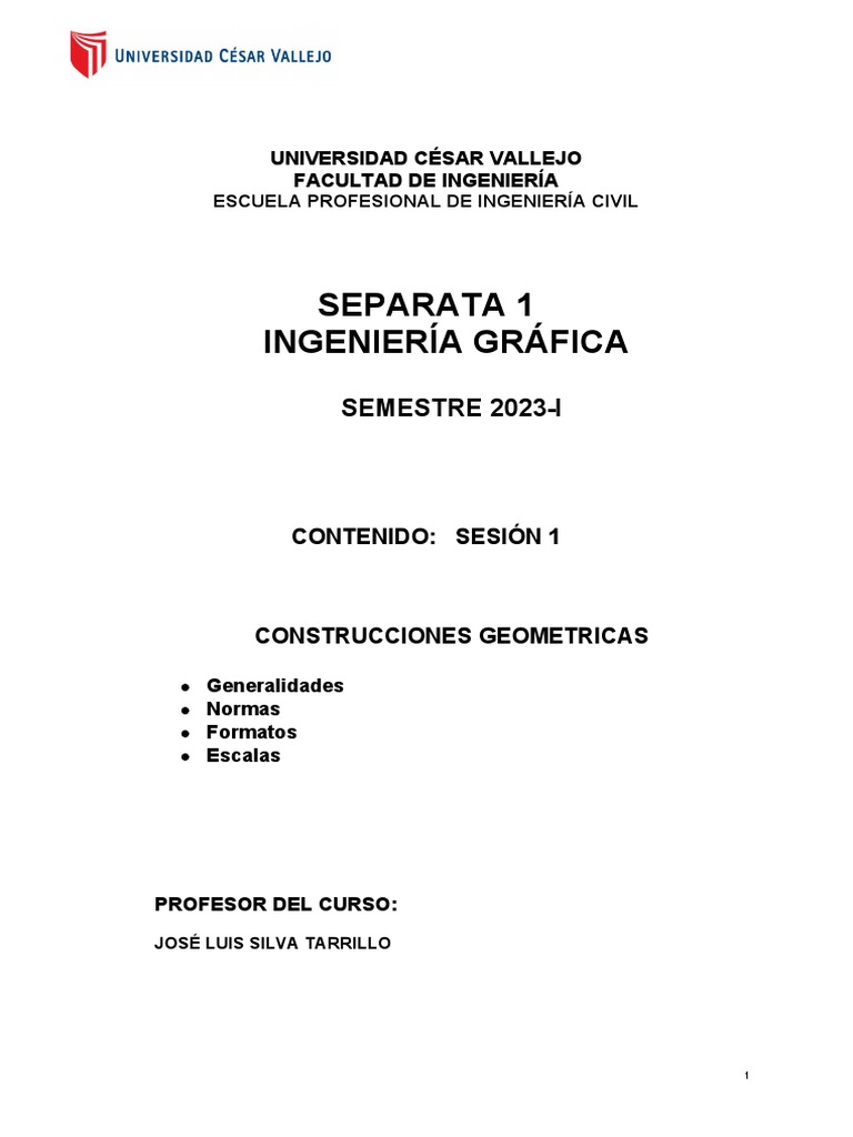 Separata 1 | PDF | Dibujo | Dibujo técnico
