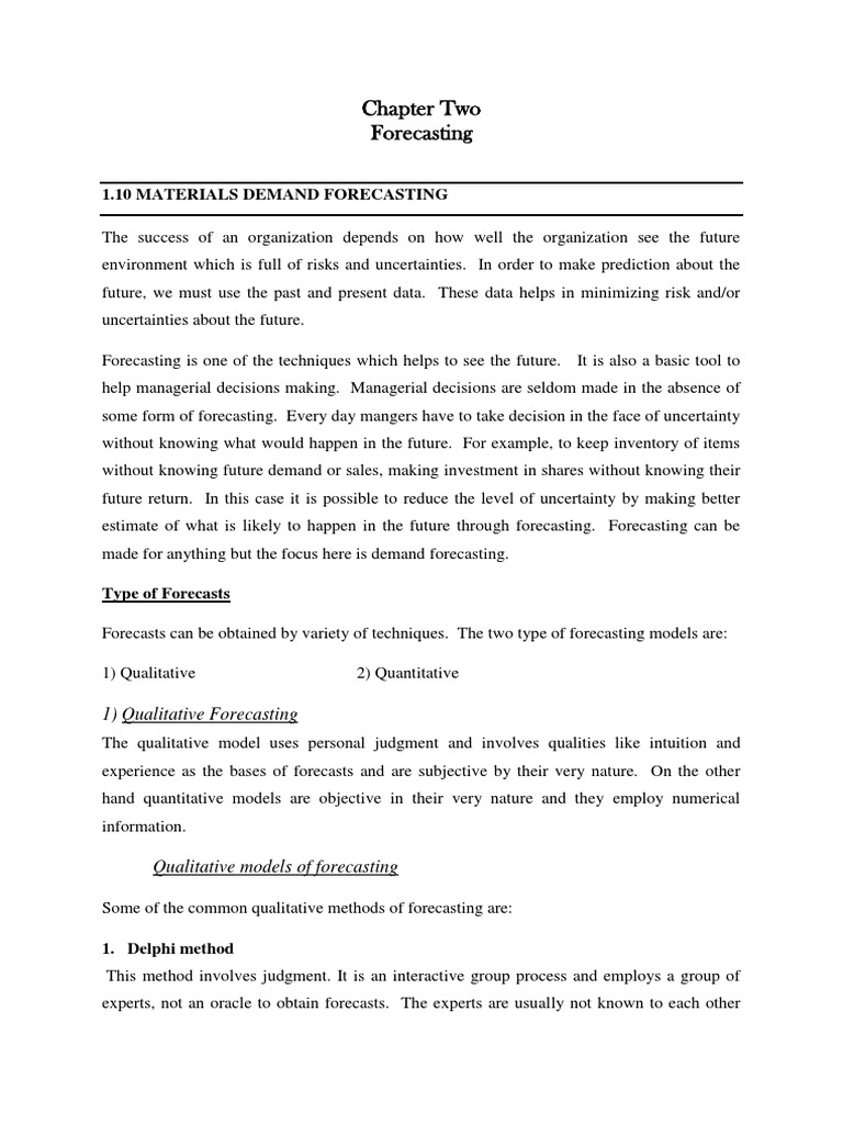 MM CH 2 | PDF | Forecasting | Regression Analysis