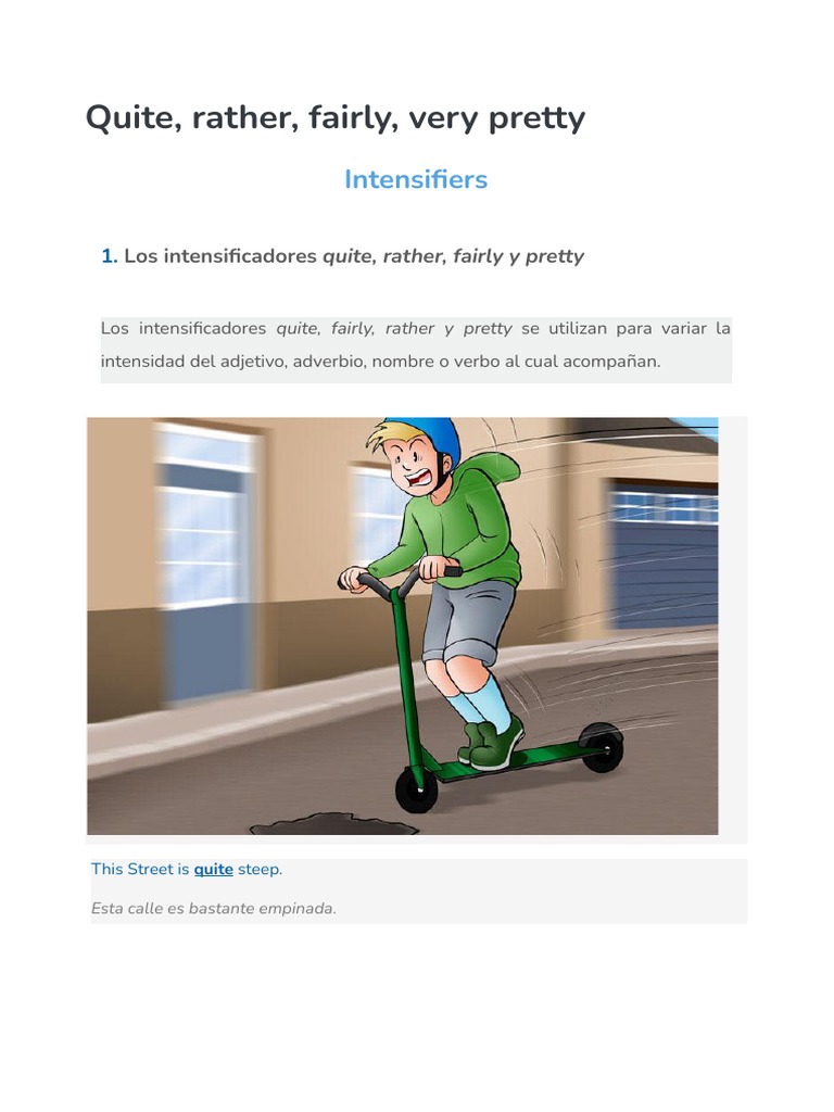 adverbs of degree, intensifiers | PDF | Lingüística | Morfología ...