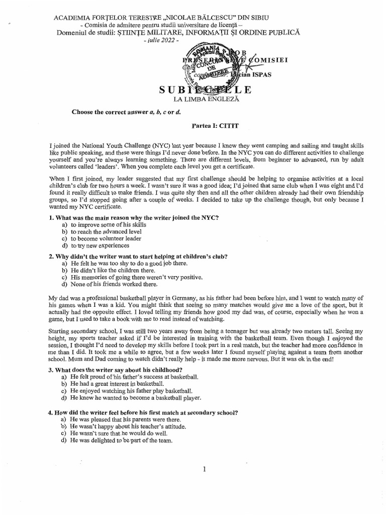English Language Test Prep | PDF