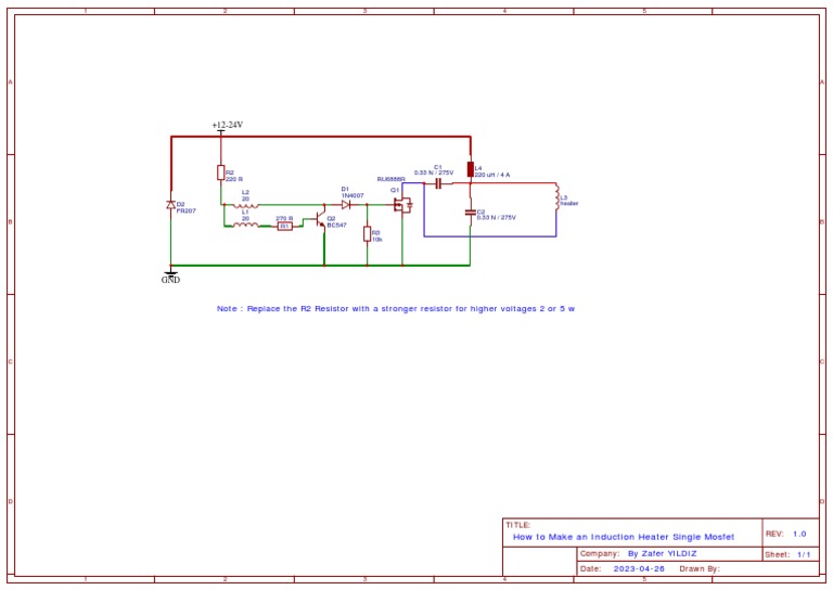 Schematic - How To Make An Induction Heater Working With A Single ...
