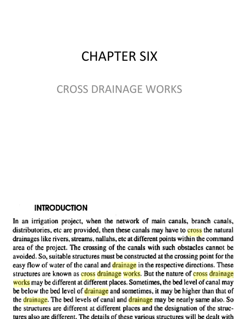 CROSS DRAINAGE and drop structures | PDF | Bridge | River