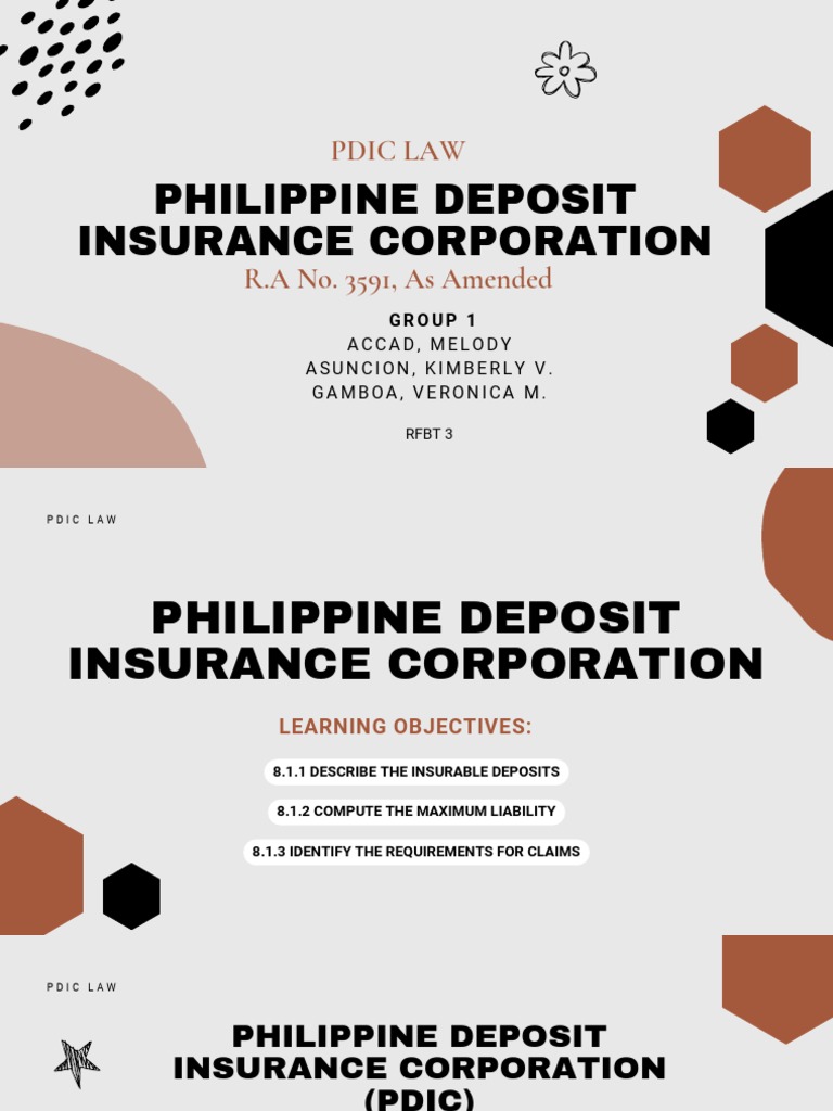 Pdic Law | PDF | Deposit Account | Deposit Insurance