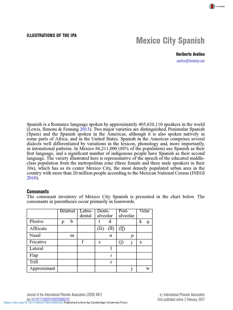 Mexico City Spanish | PDF