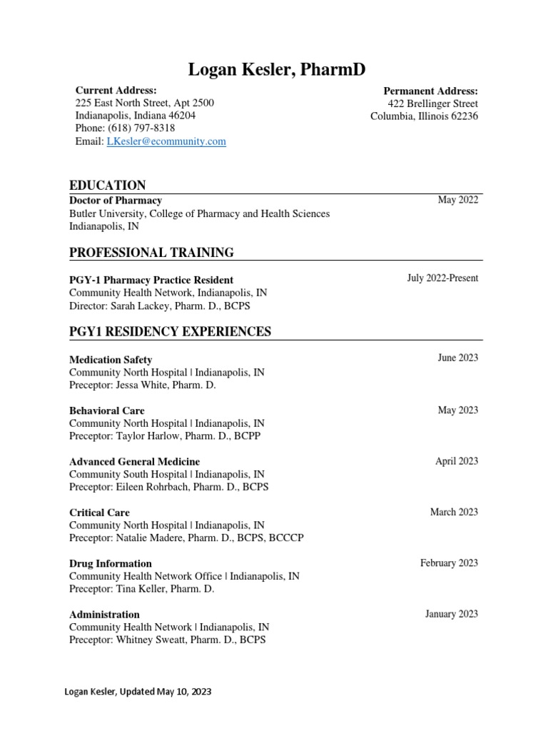 Logan Kesler CV 5 | PDF