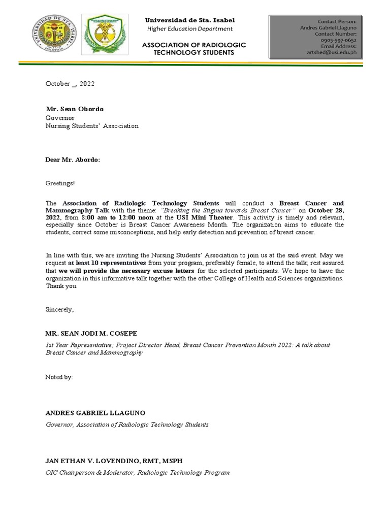 Invitation Letter To Nsa | PDF | Business | Science & Mathematics