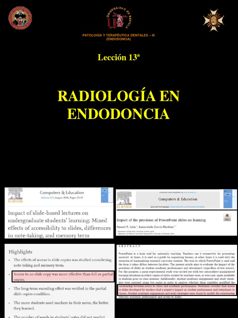 Leccion 13. Radiologia en Endodoncia PDF | PDF