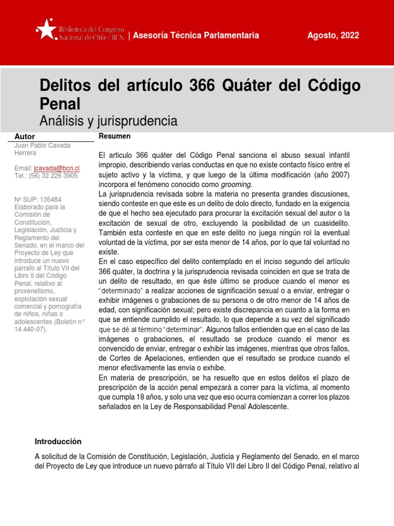 Análisis del Artículo 366 Quáter CP | PDF | Derecho penal | Estatuto de limitaciones