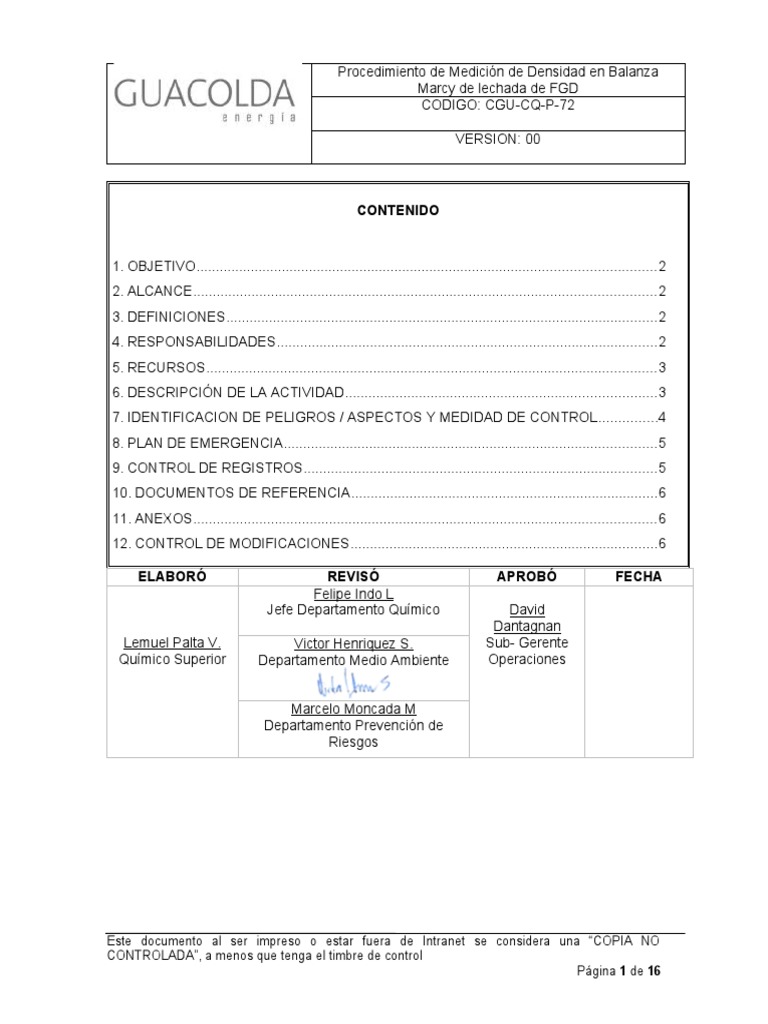 CGU-CQ-P-72 Medición Densidad en Balanza Marcy de Lechada FGD REv MA ...