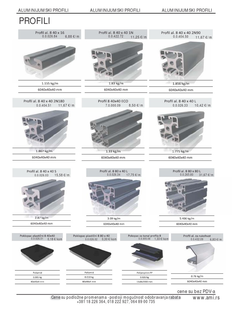 Aluminijumski Profili | PDF