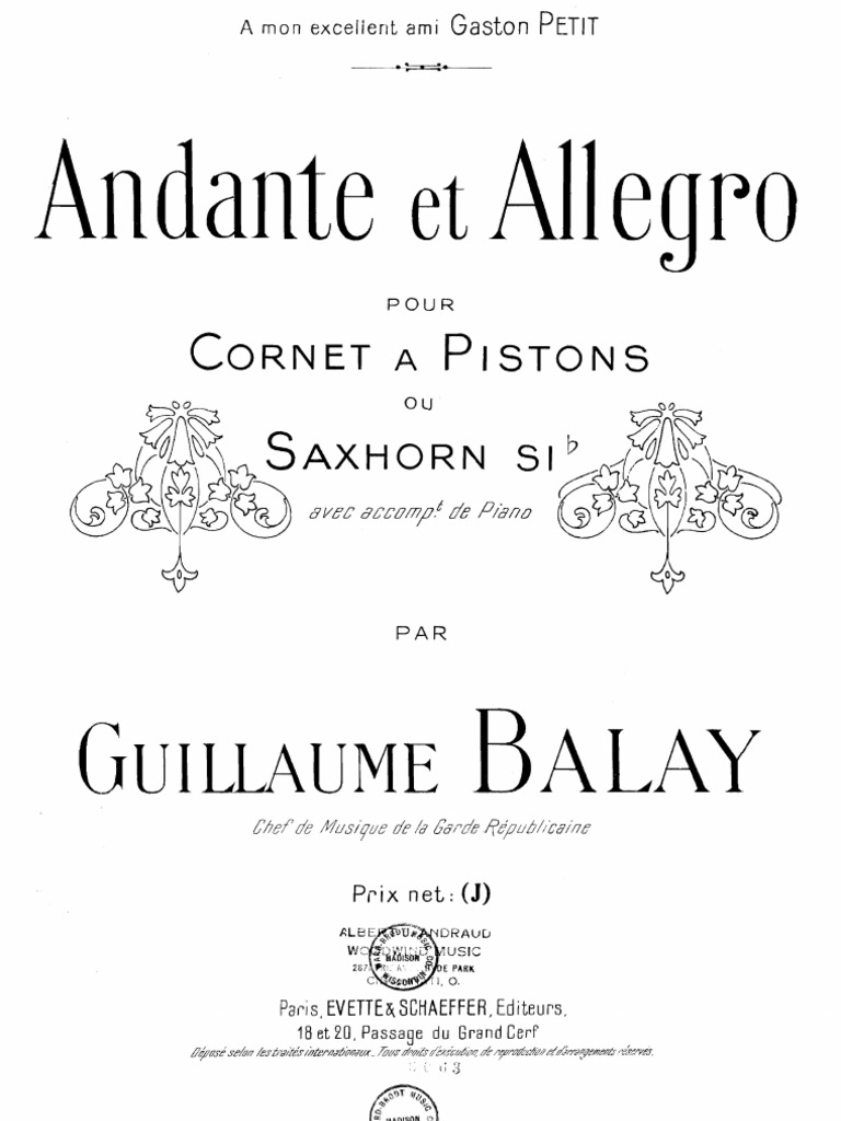 Balay Andante Et Allegro | PDF | Divertissement (Général)