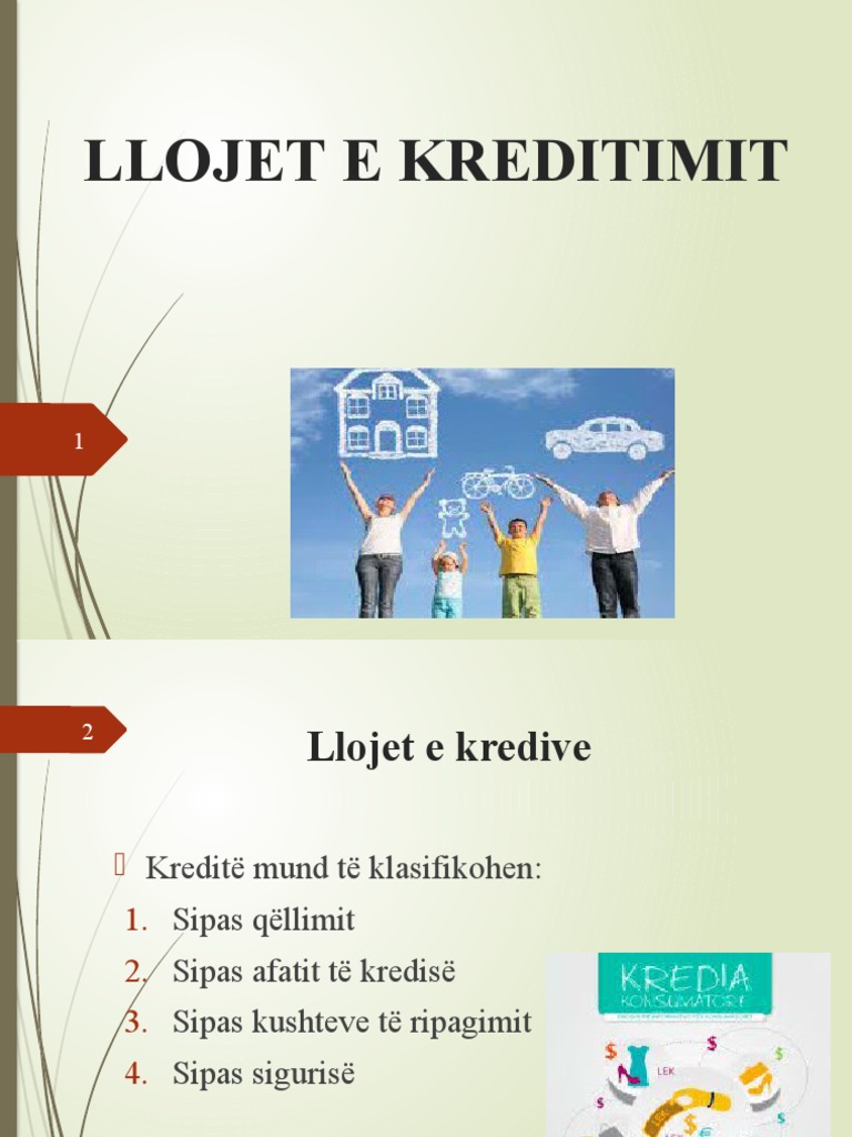 6- Llojet e kreditimit.pptx | PDF
