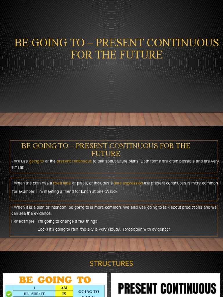Future Plans: Going to vs. Present Continuous | PDF