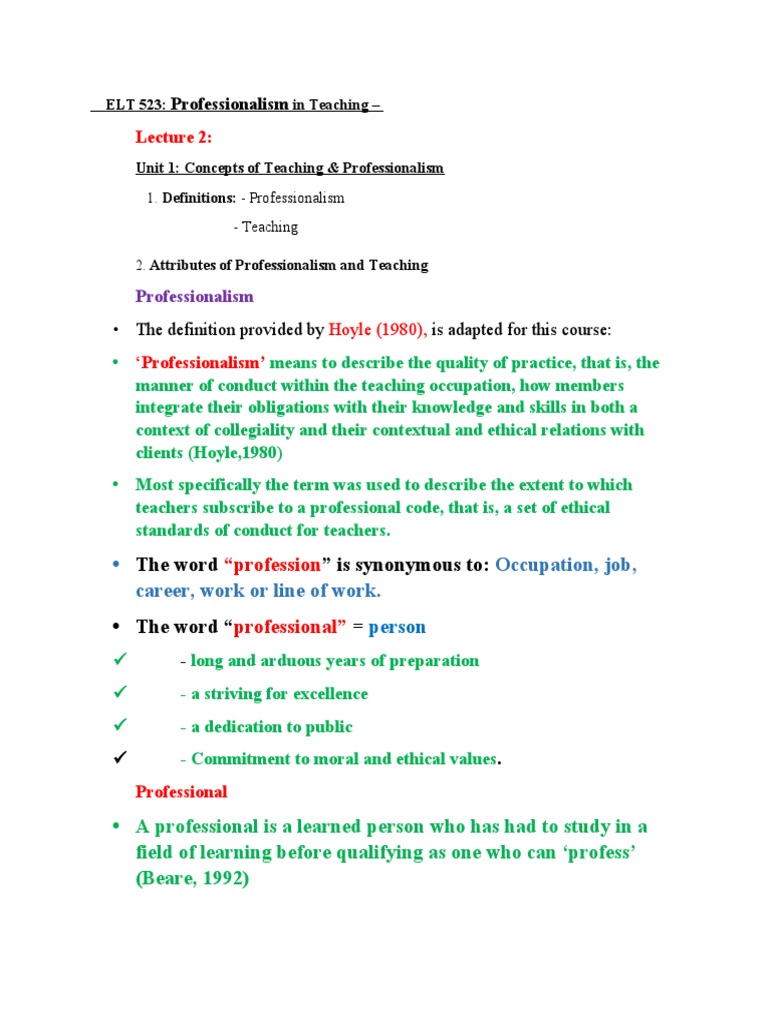 Professionalism in Primary School Teaching | PDF | Morality | Teachers