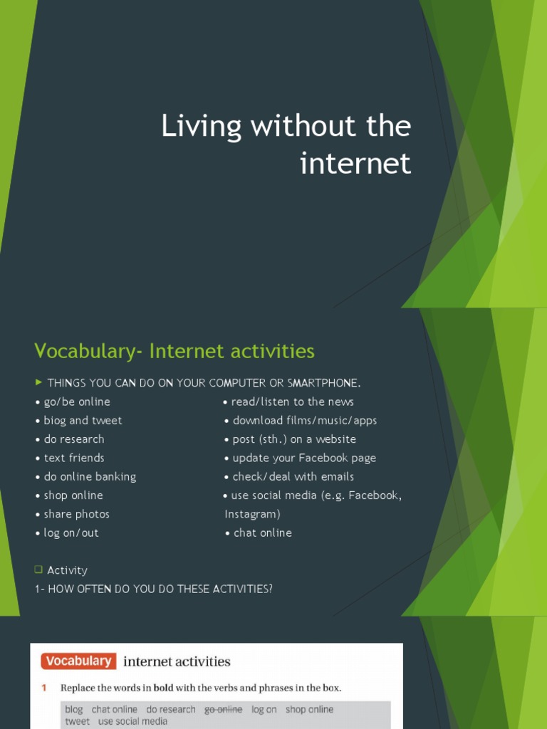Activities Without Internet Access | PDF