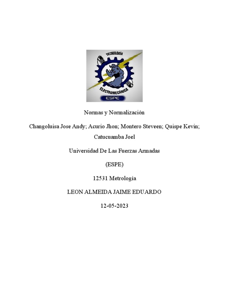 Normas y Normalización INEN en Ecuador | PDF