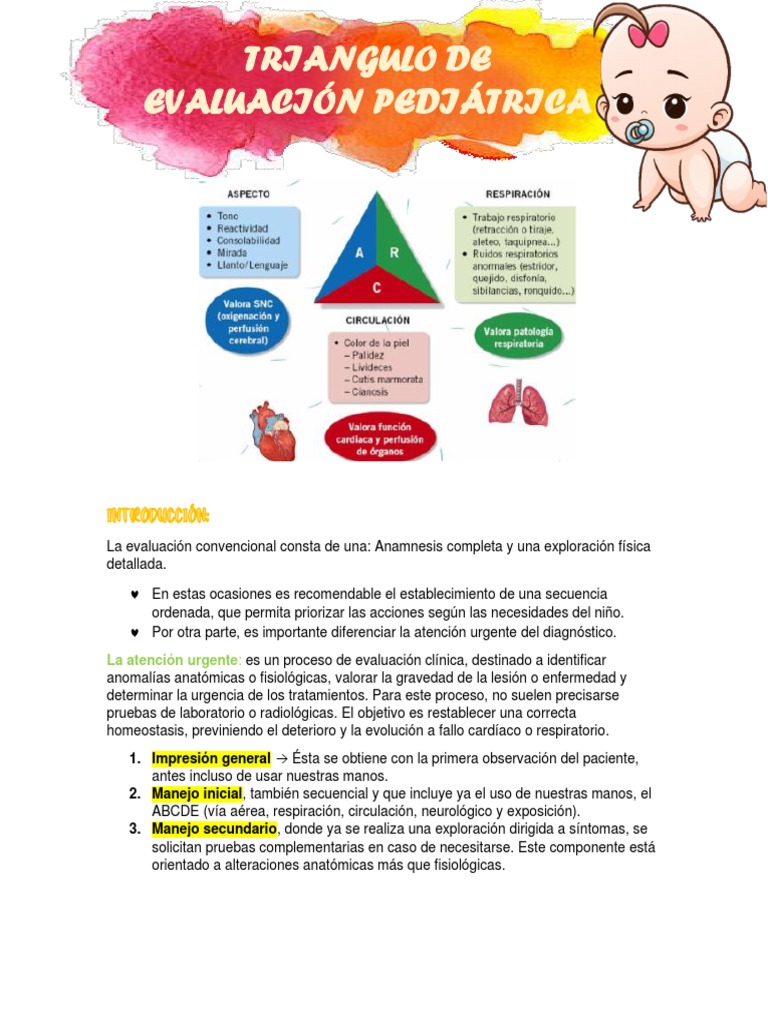 Triangulo de Evaluación Pediatrica | PDF | Diagnostico medico | Examen físico