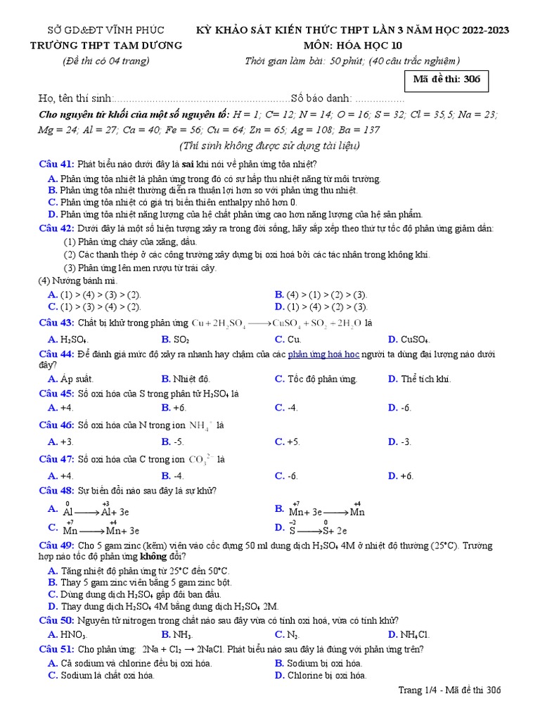 3 Hoa10 L3 306 | PDF
