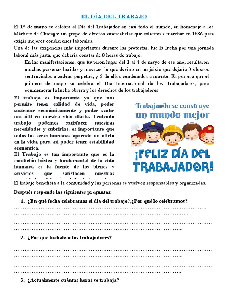 El Día Del Trabajo | PDF