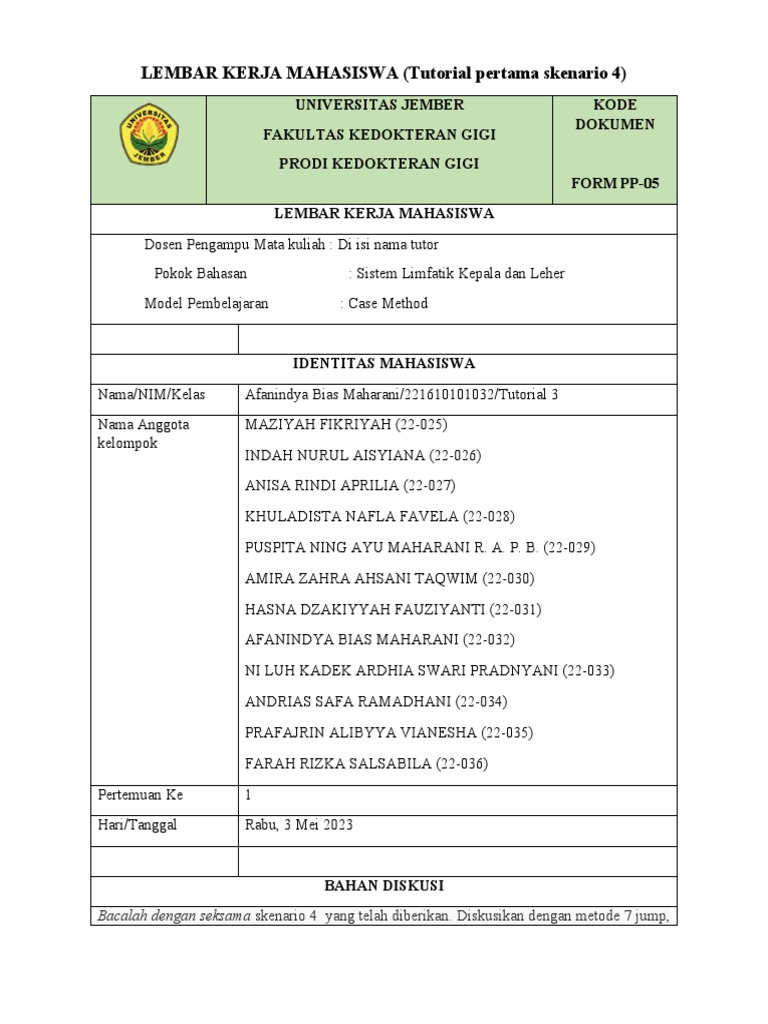 LKM Tutorial Skenario 4 Blok 3 | PDF | Kajian Bahasa Asing | Kesehatan Holistik