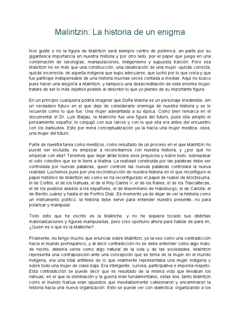 Malintzin - La Historia de Un Enigma - Obregòn Soto Gandhi Alejandro ...