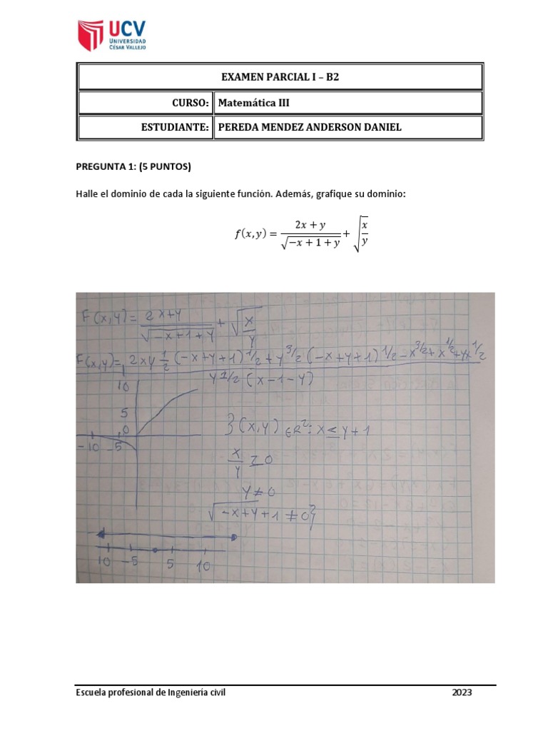 Examen de Mate 3 Daniel | PDF