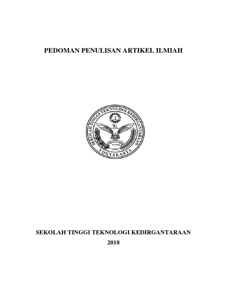 PEDOMAN PENULISAN ARTIKEL ILMIAH | PDF