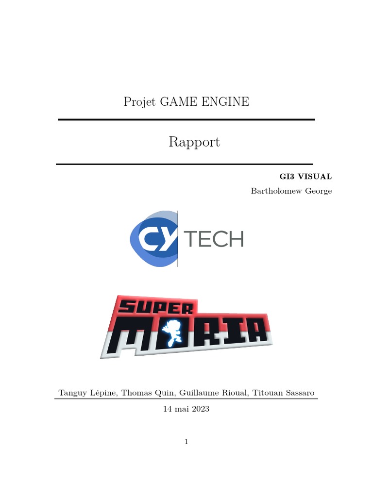 Rapport GAME ENGINE | PDF