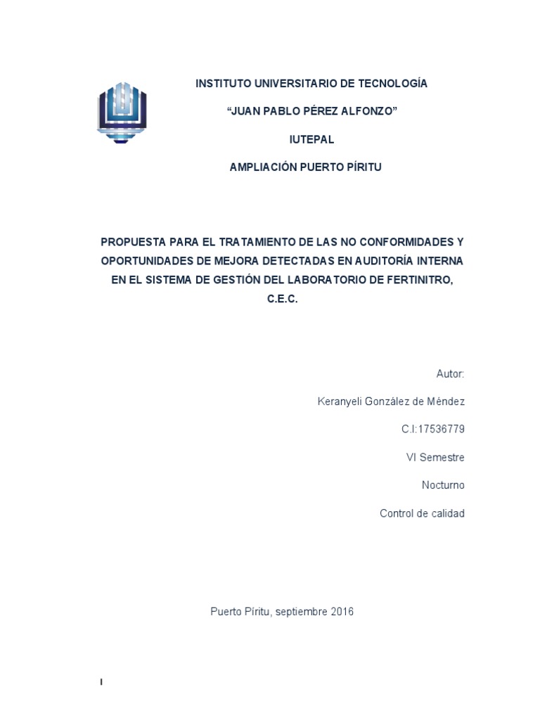 Mejora del Sistema de Gestión en FertiNitro | PDF | Sistema de ...
