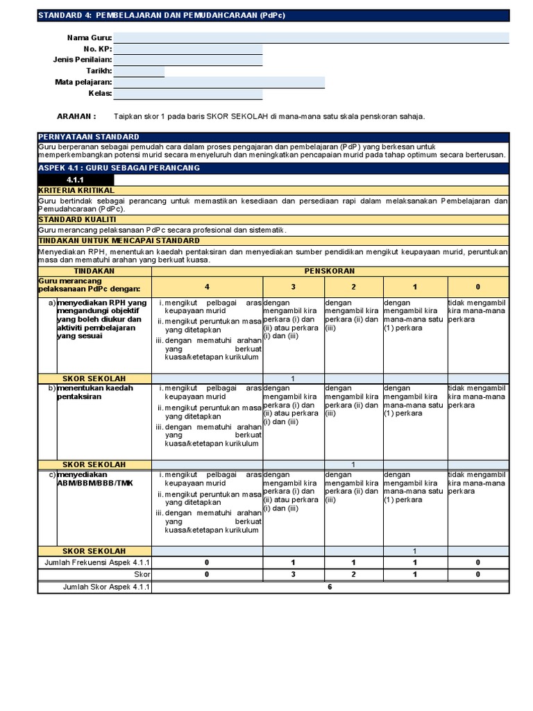 Borang Pencerapan Skpm Pdf