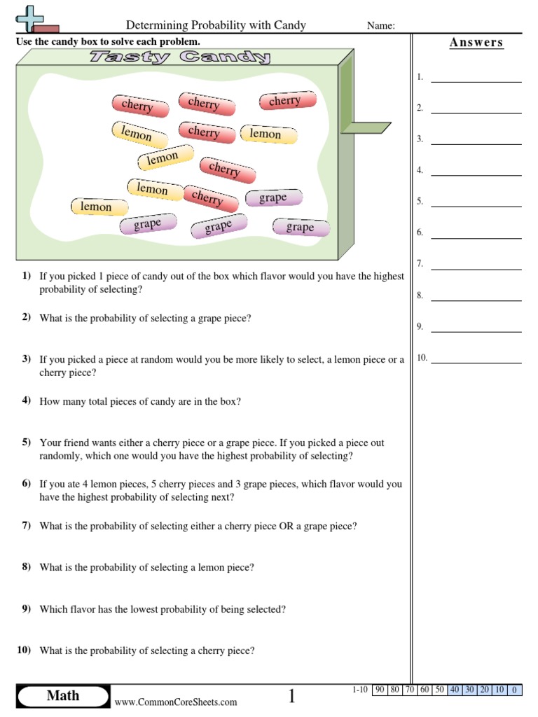 Determining Probability With Candy | PDF | Mathematics | Mathematical ...
