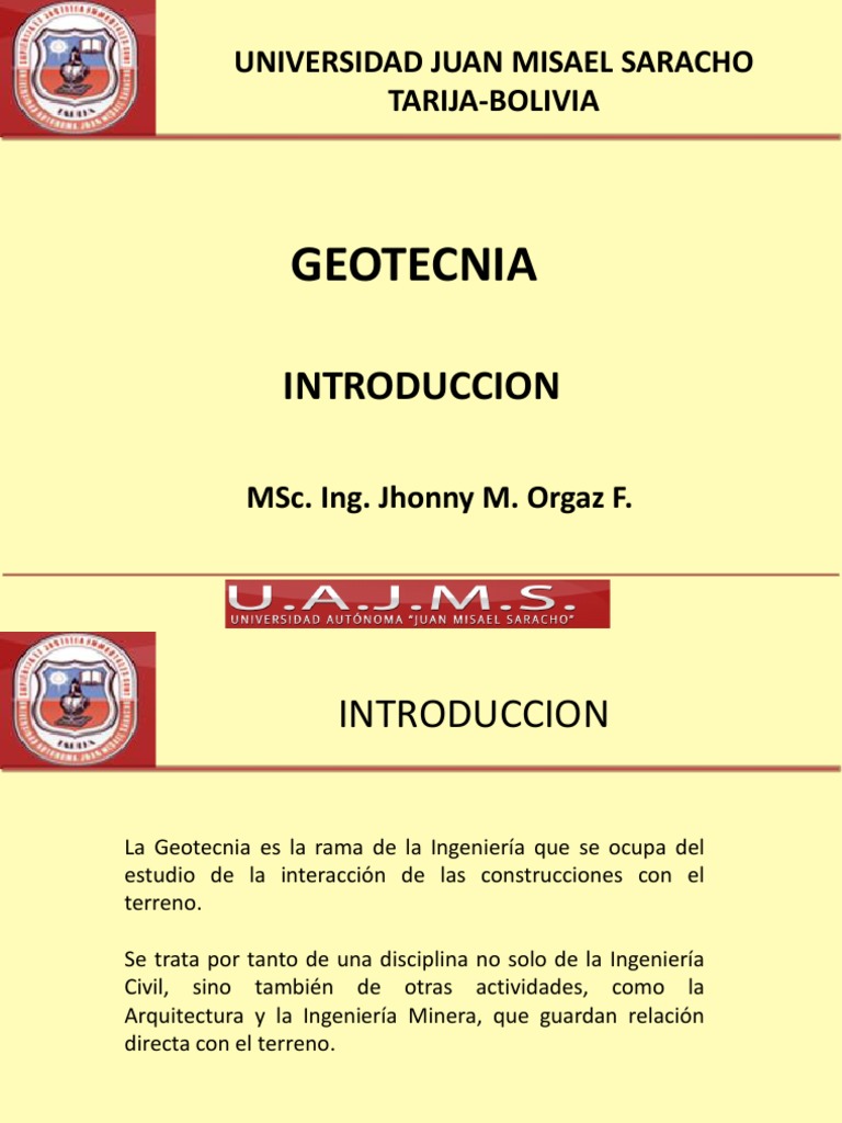Geotecnia en Suelos | PDF | Roca (geología) | Fundación (Ingeniería)