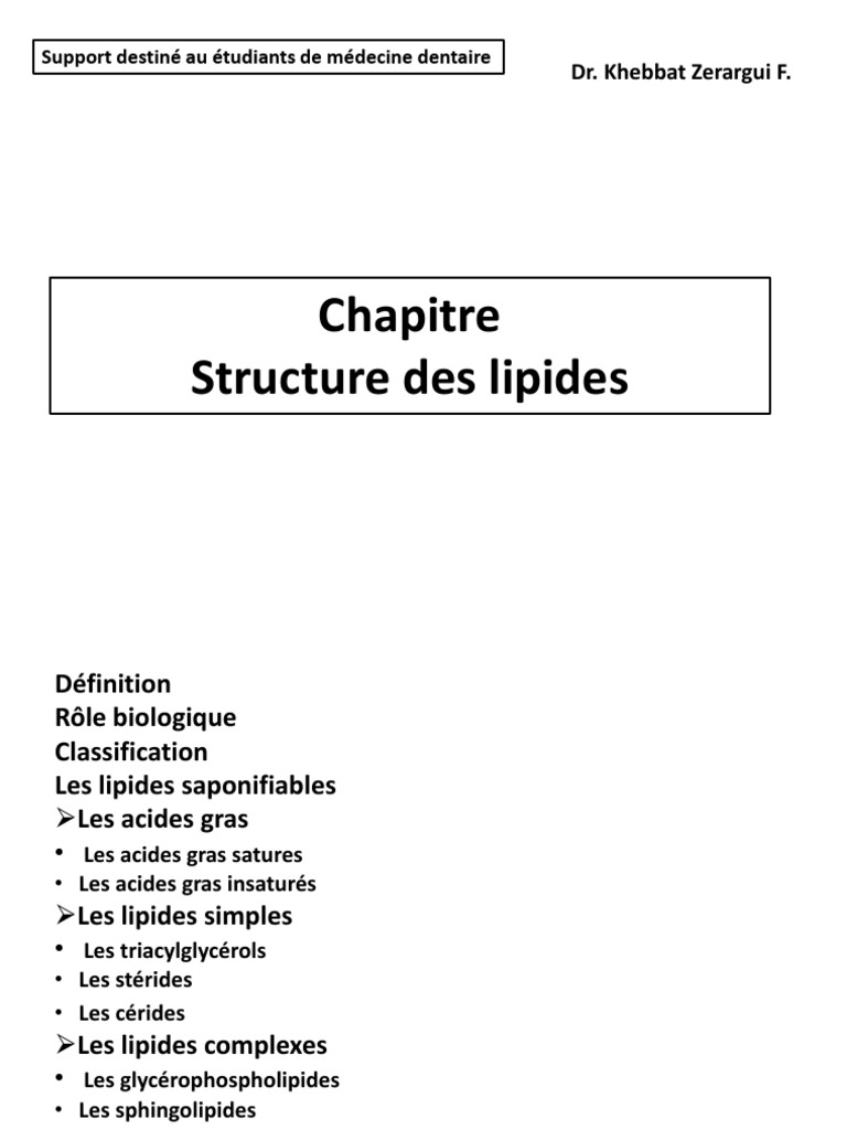 Comprendre la structure des lipides | PDF | Vitamine A | Lipide