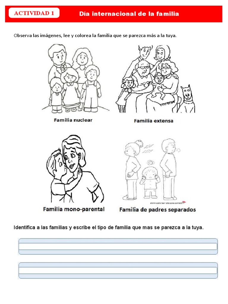 D1 A2 FICHA Dia Internacional de La Familia | PDF
