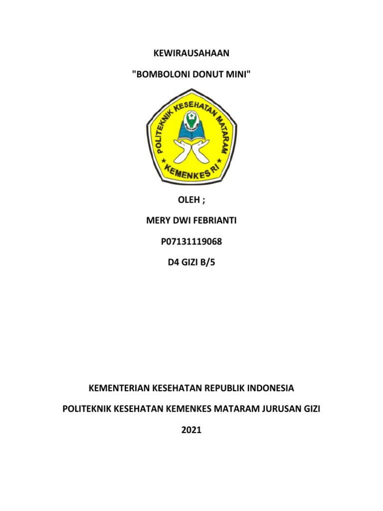 23 - Mery Dwi Febrianti - KWU - BOMBOLONI DONUT | PDF | Bisnis