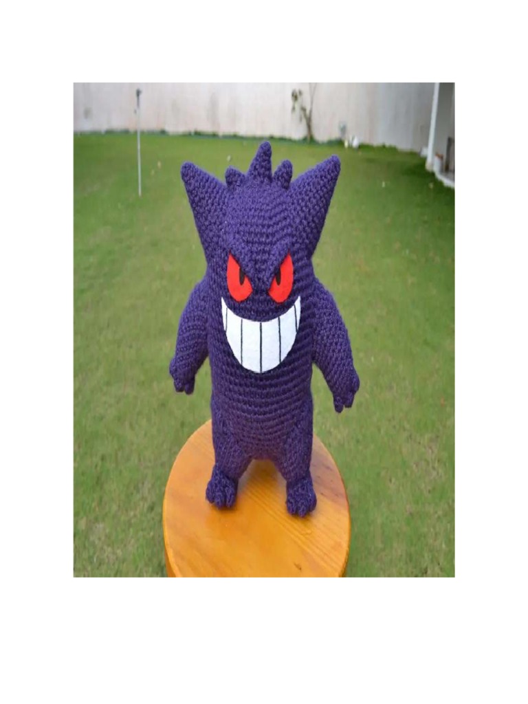 Gengar Amigurumi | PDF | Tejidos Figurados | Tejer