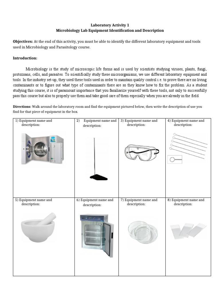 Lab Activity 1-Part I-LabEquipmentIdentificationWorksheet-1 | PDF ... Lab Activity 1-Part I-LabEquipmentIdentificationWorksheet-1 | PDF ...
