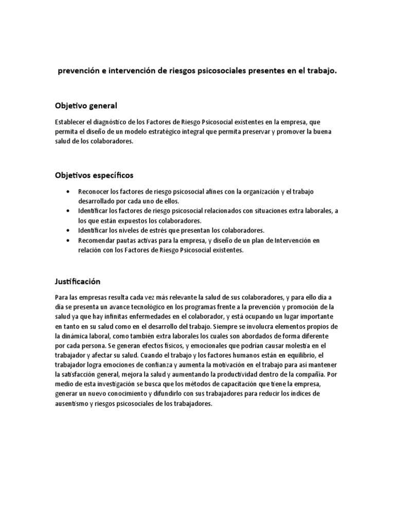 Objetivos General y Especificos y Justificacion | PDF