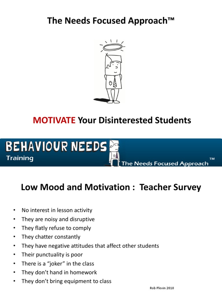 The Needs Focused Approach™: Motivate | PDF
