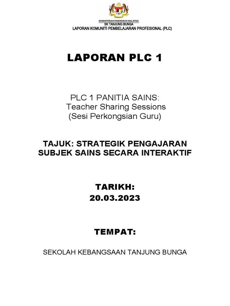 LAPORAN PLC Sains 1 | PDF